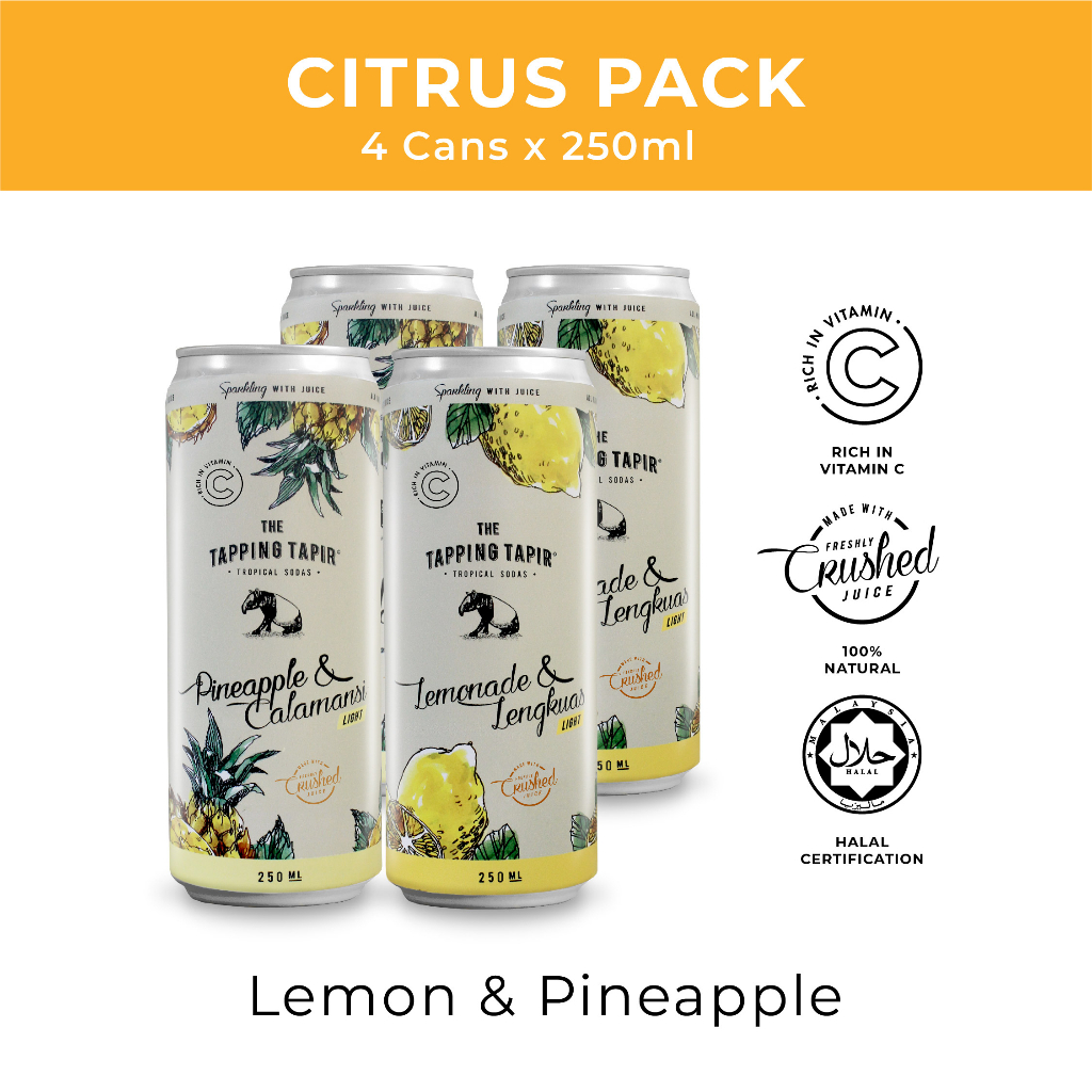 The Tapping Tapir Light Carbonated Soda Fruit Juice Drink Less Sugar ...