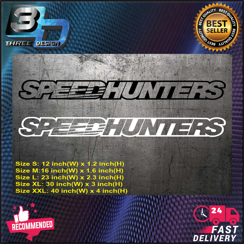 Speedhunters Outline car sticker / Sticker kereta Speedhunters Outline ...