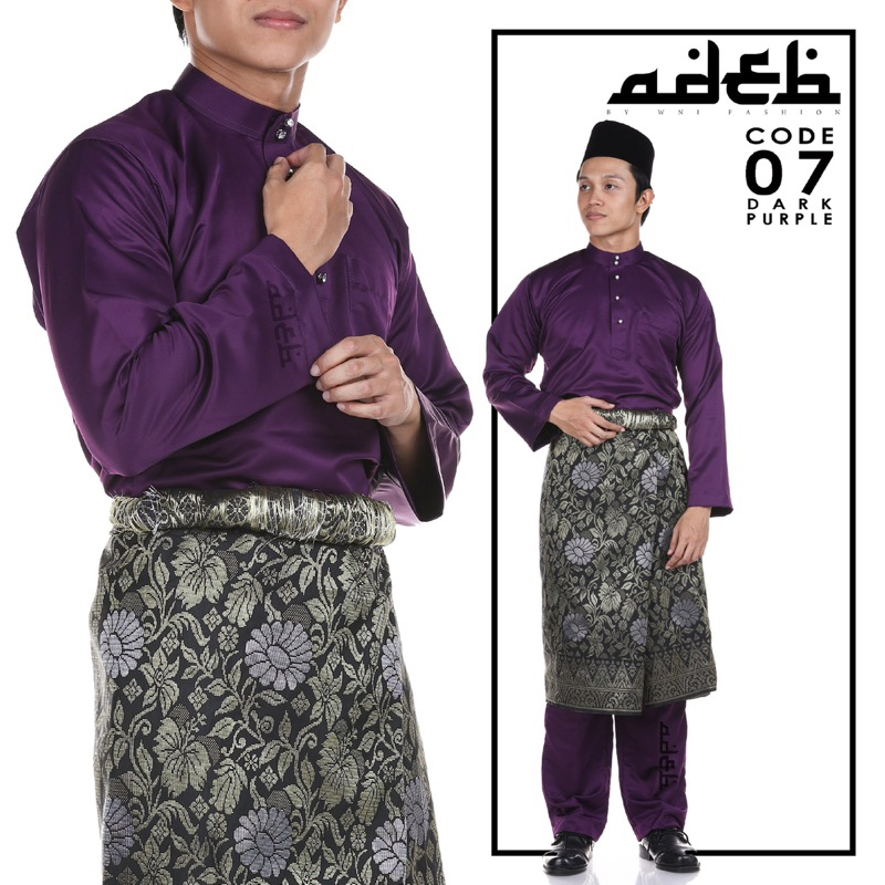 BAJU MELAYU TRADISI (BERPESAK) DARK PURPLE | Shopee Malaysia