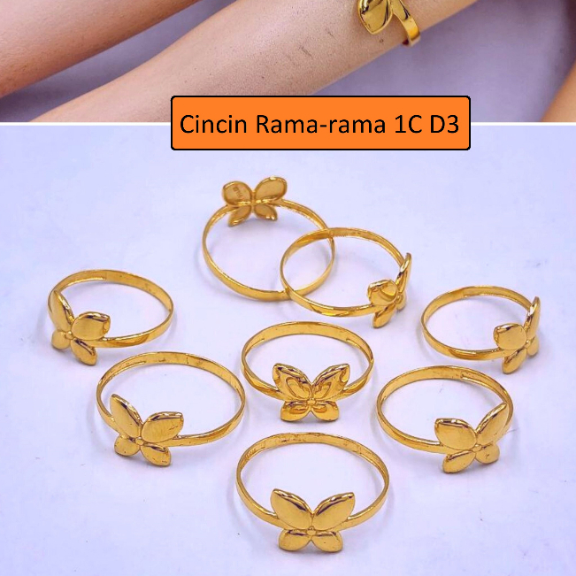 CINCIN RAMA-RAMA D3 BAJET EMAS 916 TULEN CINCIN MURAH CINCIN BAJET ...
