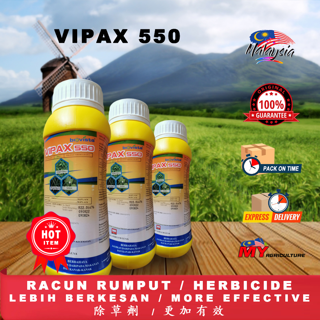 BIOVISTA VIPAX 550 RACUN RUMPUT HERBICIDE (1 LITER) - MY AGRICULTURE ...