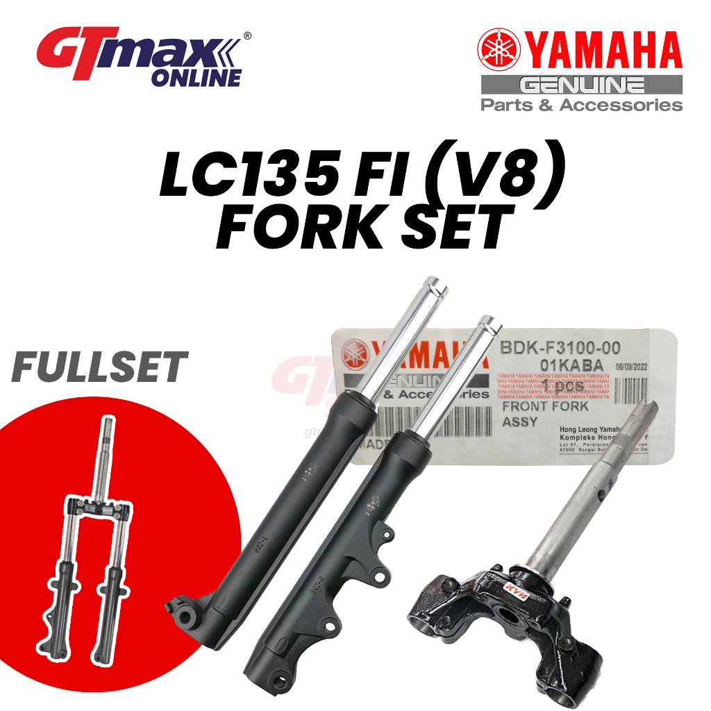 (BERANI JAMIN 100% ORIGINAL) LC135 FI V8 ORIGINAL FORK ASSY WITH ...