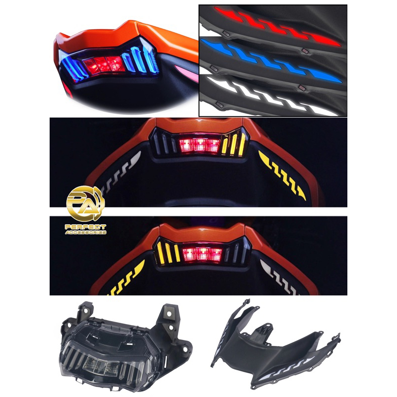 YAMAHA NVX V2 NVX 2021 NEW TAIL LAMP LED FLOWING REAR SIGNAL 7 COLOUR ...
