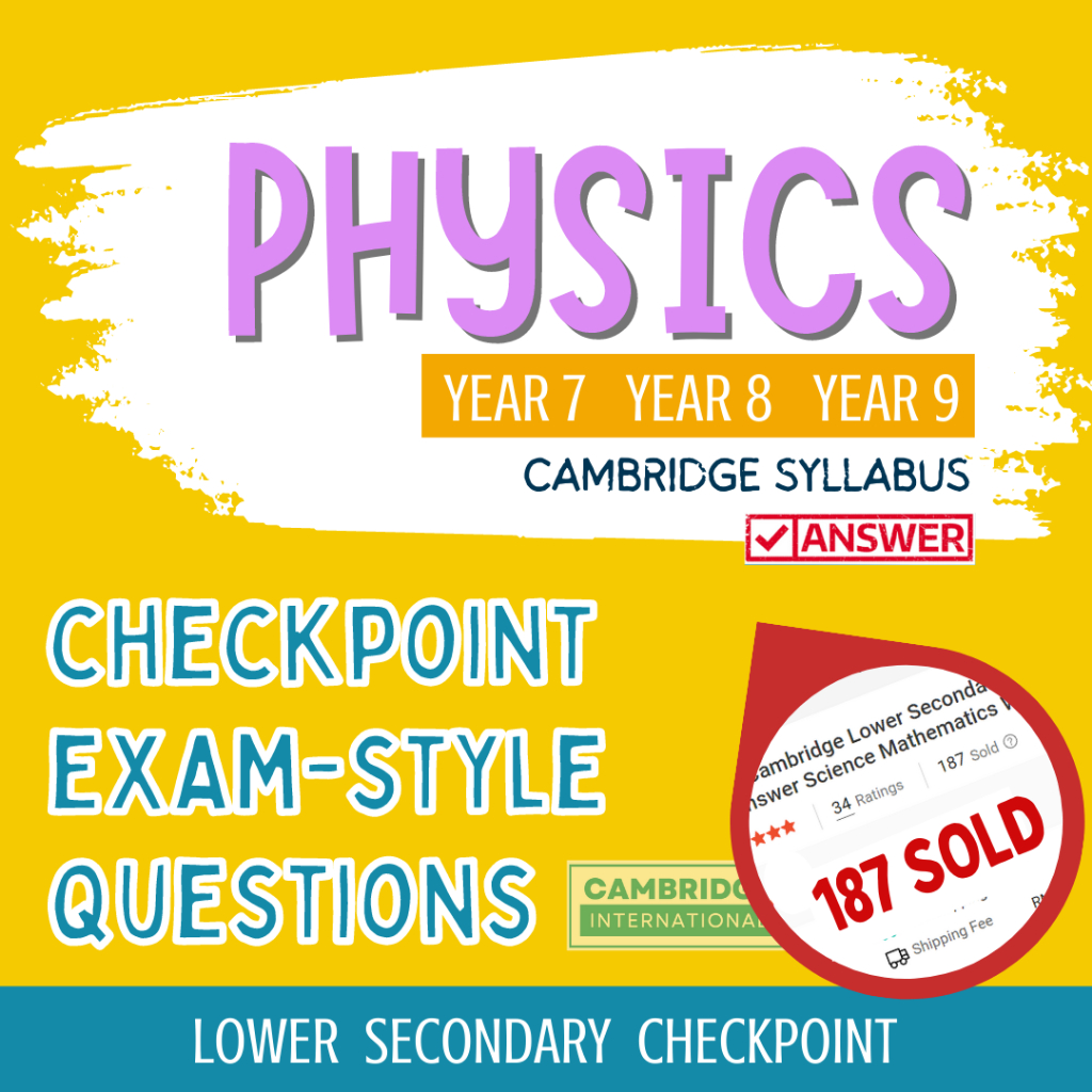 K3.5 Cambridge Lower Secondary Checkpoint Physics + Answer Year 7 ...