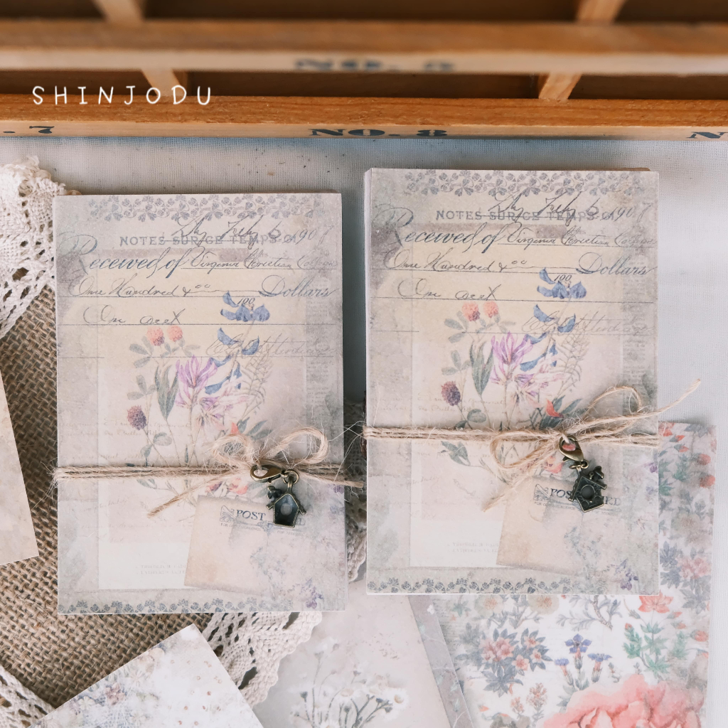 Botanical Plant Collage Background Paper | Shinjodu | Journal | Bujo ...