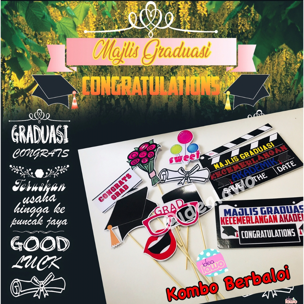 Custom Backdrop banner Photobooth props hari raya hari raya guru nurse ...