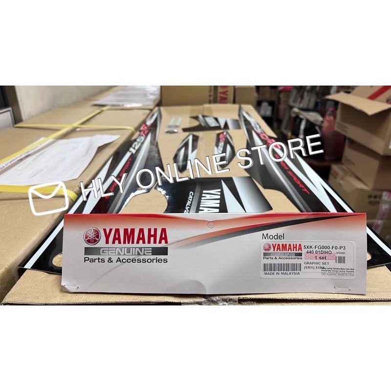 Stripe Sticker Original HLY YAMAHA 125 Y125 Y125ZR 125Z 125ZR HITAM ...