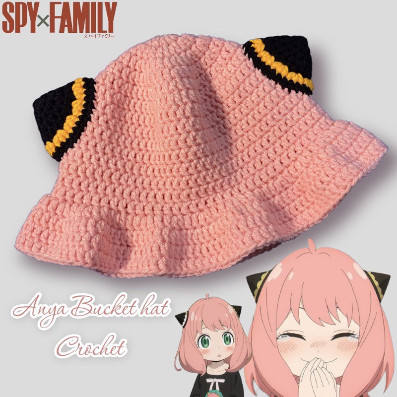 Anya Bucket Hat Crochet/ SPY X FAMILY | Shopee Malaysia