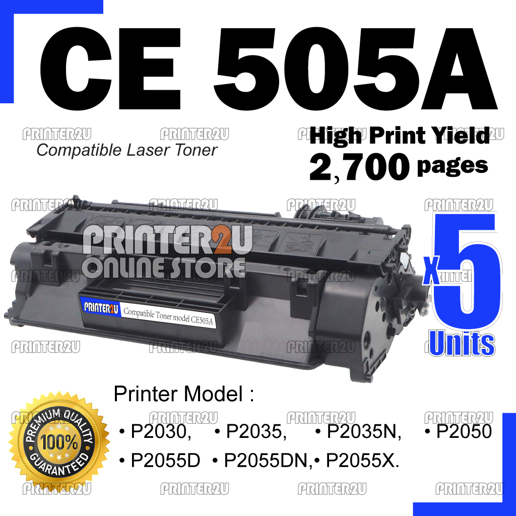 5x Compatible to H* CE505A CE 505A H*05A H* Laserjet 05A P2035 P2035n ...