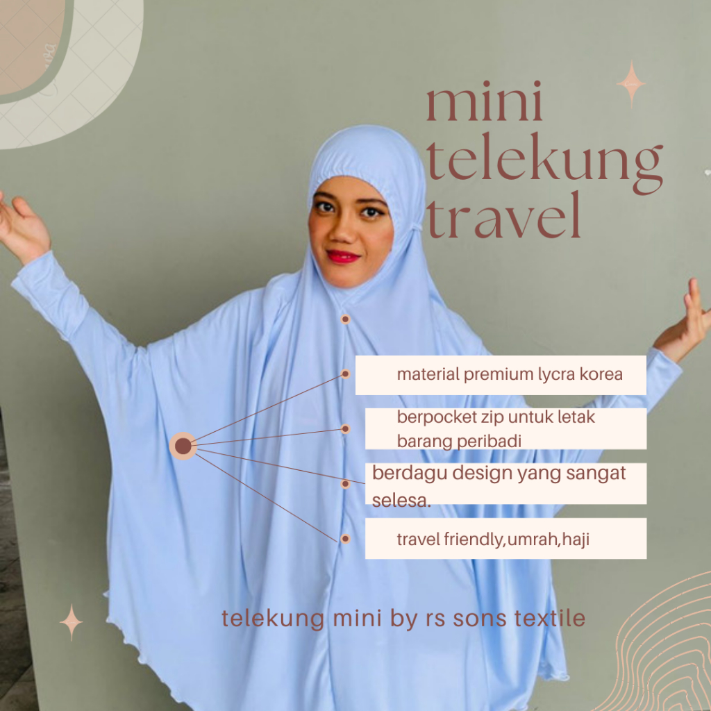 [HOT ITEM] MINI TELEKUNG UMRAH, TELEKUNG HAJI DAN UMRAH, TELEKUNG TRAVEL,KAIN LYCRA ADA POCKET ...