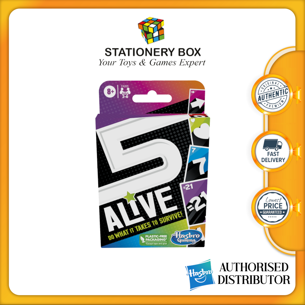 ORIGINAL Hasbro Gaming Five Alive Card Game For The Family Fun Game ...