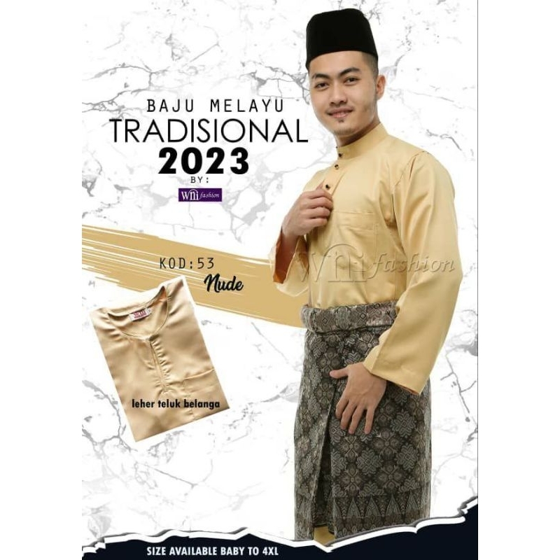 Baju Melayu Wni Traditional Berpesak (53 Nude/Champagne) | Shopee Malaysia
