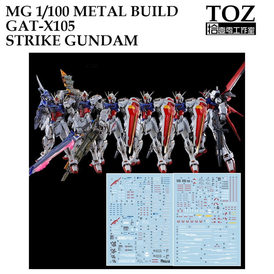 [ TOZ ] MG04 MG 1/100 METAL BUILD GAT-X105 STRIKE GUNDAM WATER SLIDE ...