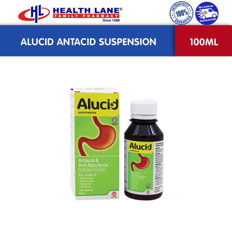 Alucid Antacid Suspension (100ml) | Shopee Malaysia