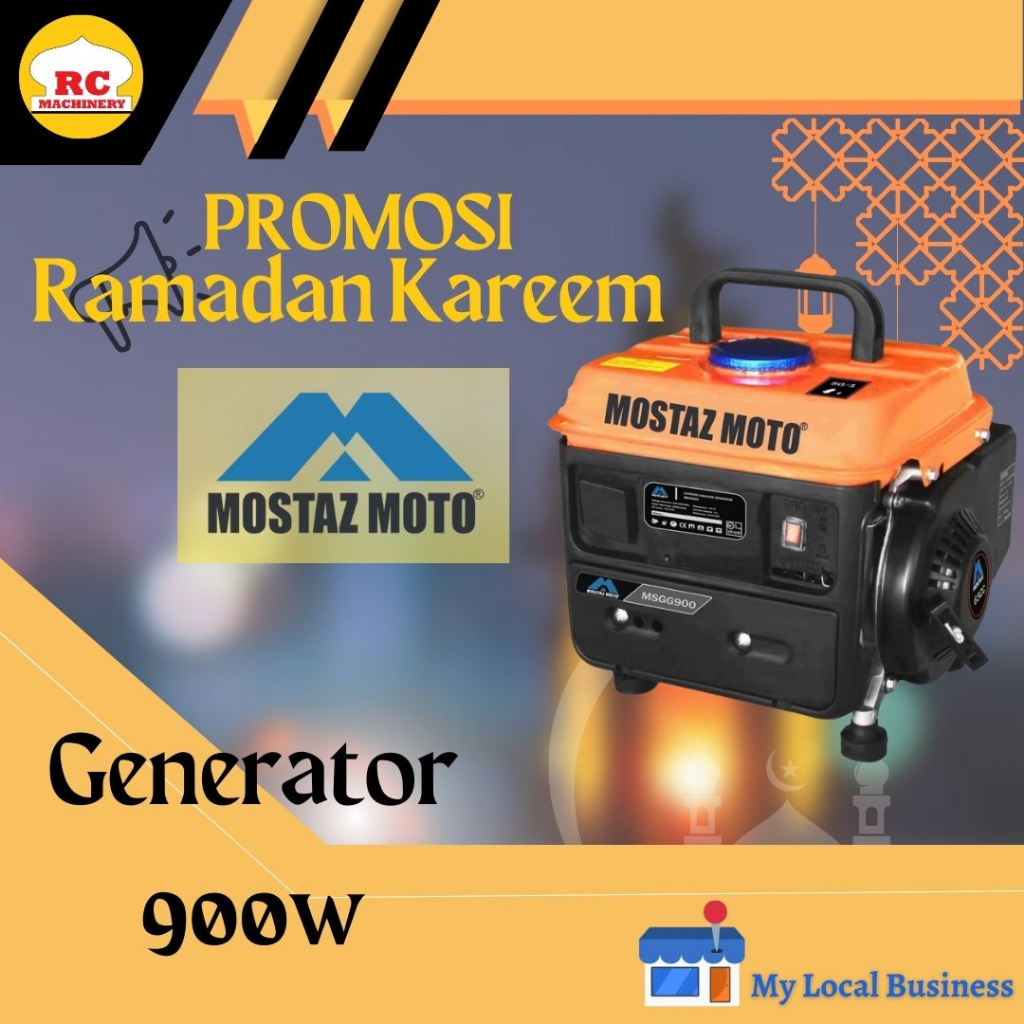 Generator BAJET!!! MOSTAZ MOTO 900W | Generator Murah Pasar Malam 4L ...