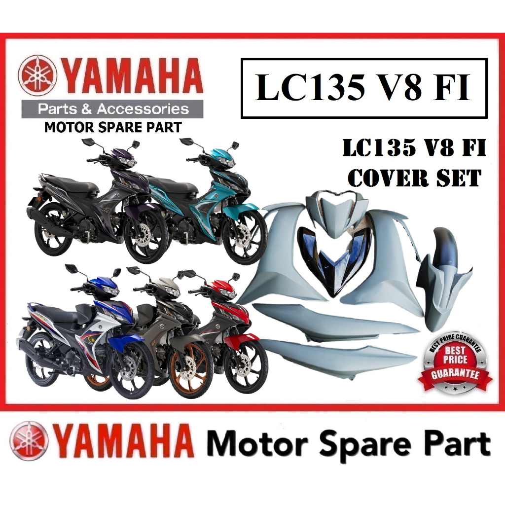 YAMAHA LC135 V8 FI COVER SET // COVERSET BODY BODYSET SHOOT SUIT SHOT ...