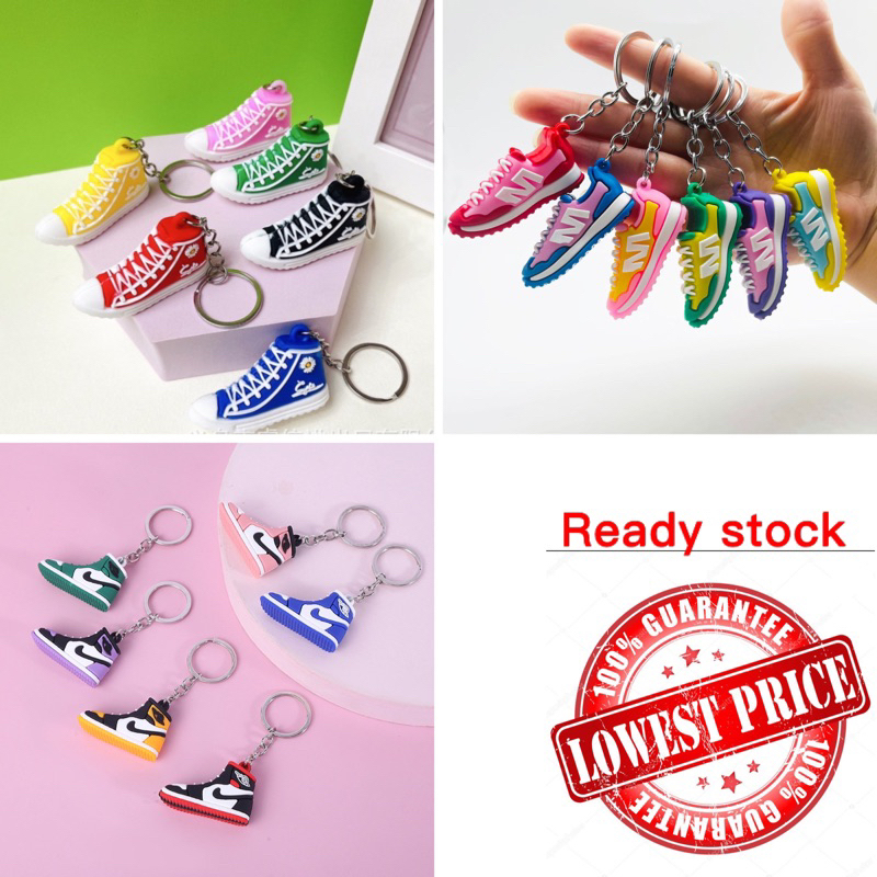 Keychain kasut 3D converse, aj shoe ready stock | Shopee Malaysia