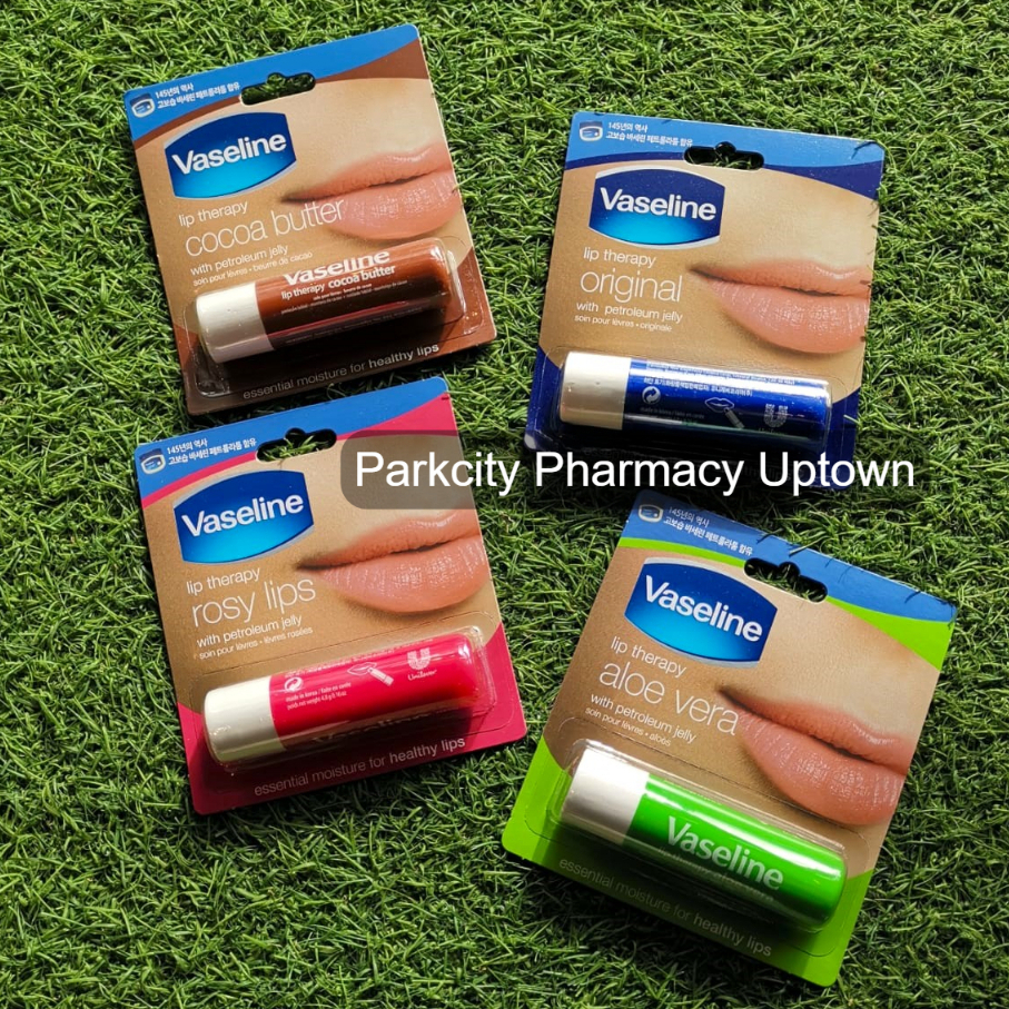 Vaseline Lip Therapy with Petroleum Jelly 4.8G - Original 7552/ Rosy Lips 7545/ Aloe Vera 7576 ...