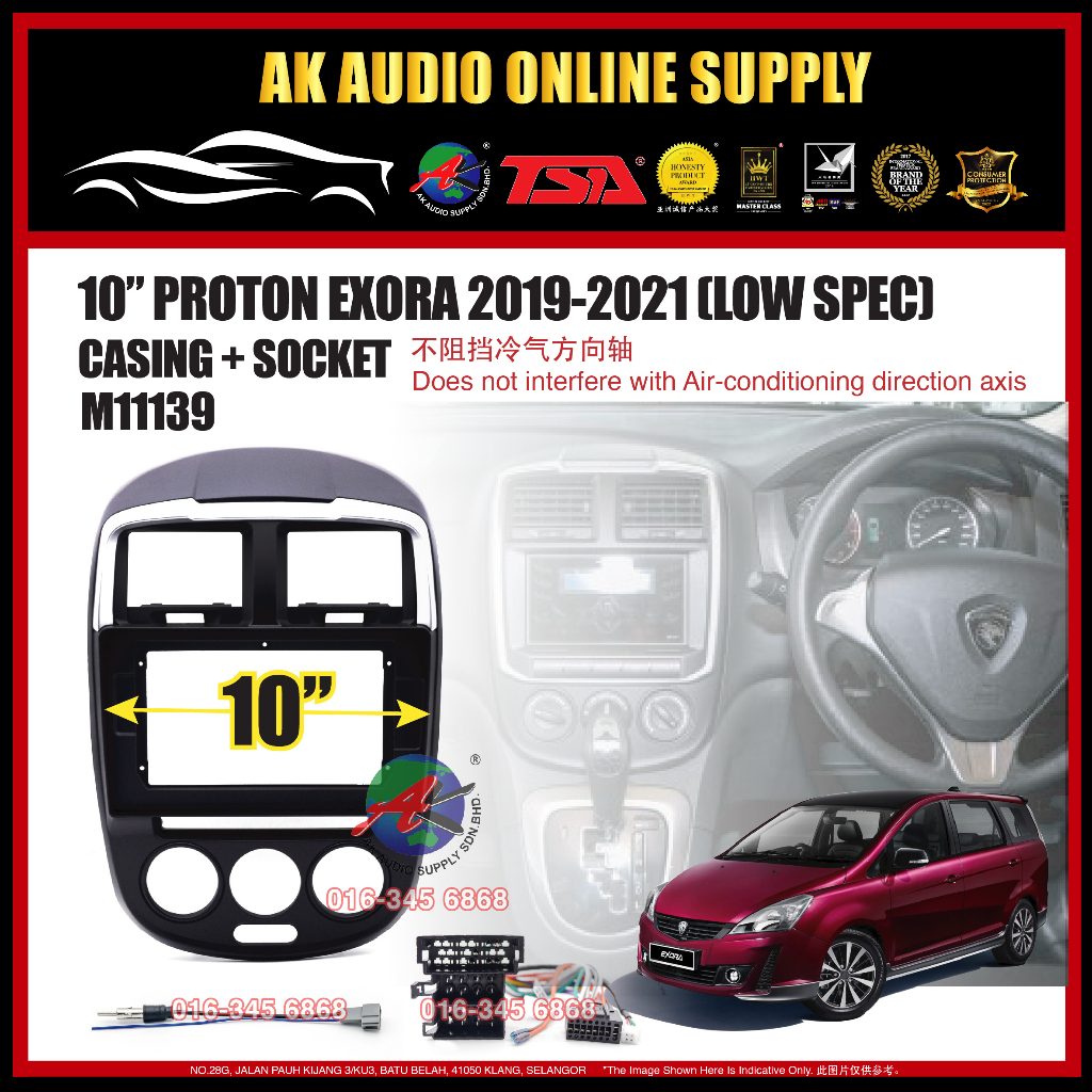 Proton Exora 2019 - 2021 ( Low Spec ) Android 10” Inch Casing + Socket ...