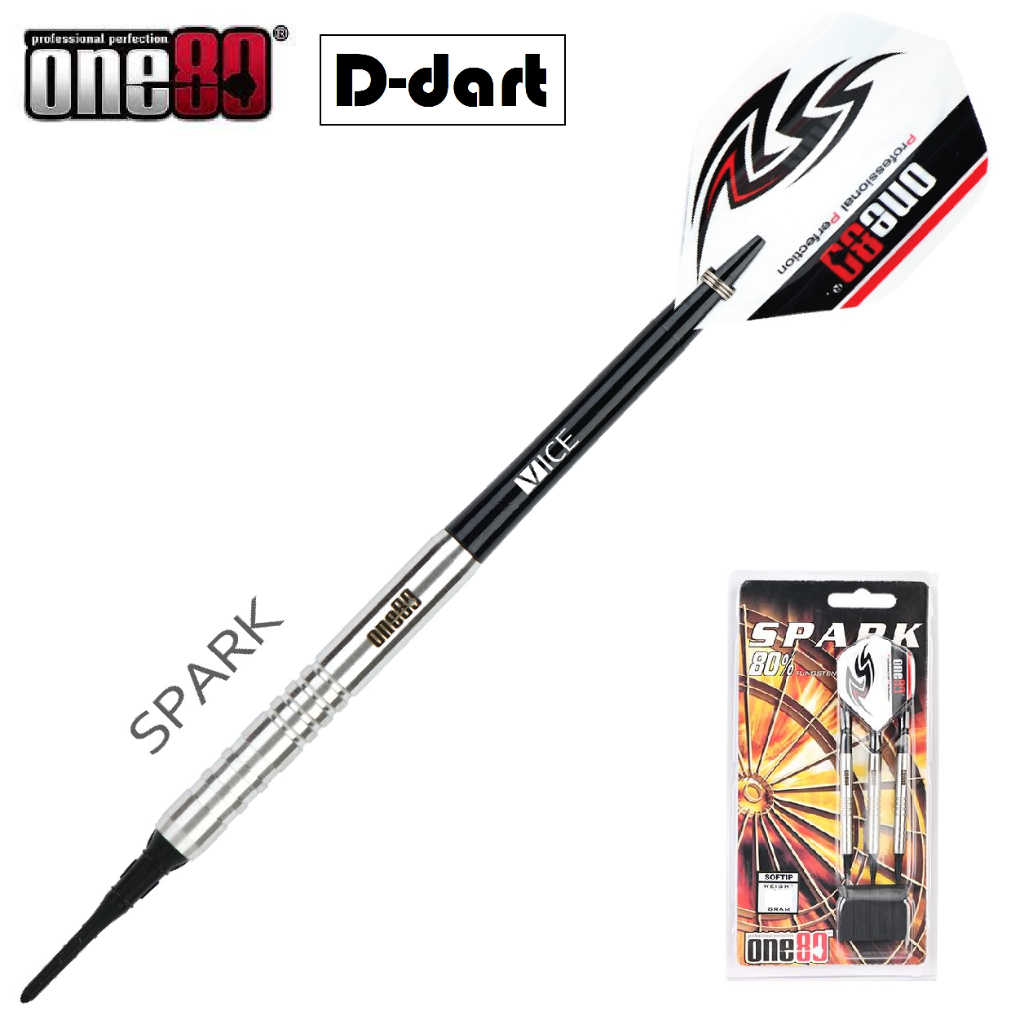 ONE80 SOFT TIP DART - 18G TUNGSTEN 80% SPARK (18G) | Shopee Malaysia