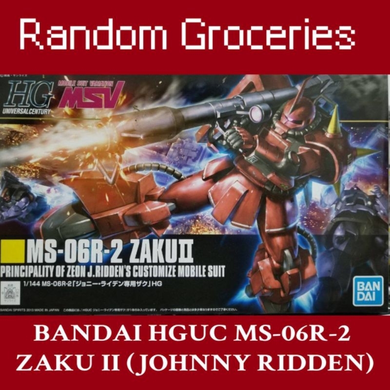 BANDAI HGUC MS-06R-2 ZAKU II JOHNNY RIDDEN GUNDAM | Shopee Malaysia