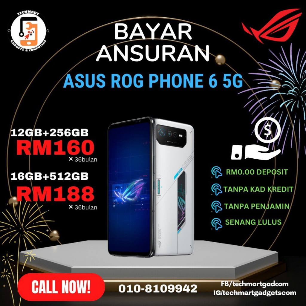 ASUS ROG PHONE 6 5G ( 12GB+256GB/16GB+512GB/12GB ) CHEAPEST ANSURANCE ...