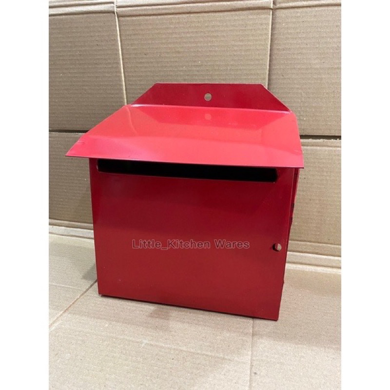 Iron Metal Letter Box Home / Red mail box Home/ Peti Surat Besi Rumah ...
