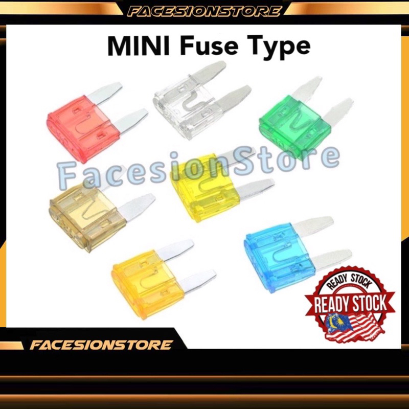 MINI Size Plug Fuse Blade Fuse 5A/7.5A/10A/15A/20A/25A/30A/35A/40A ...