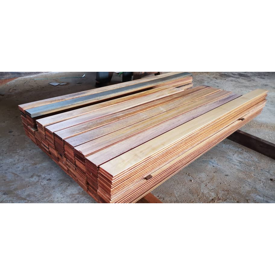 12(T)mm × 50(W)mm = 2,3,4,5,6'(L)Feet Merbau Solid Wood Timber Smooth ...