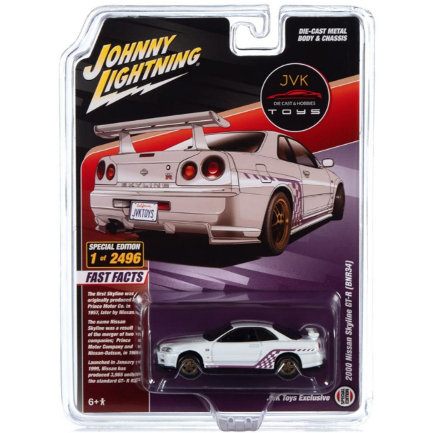 [SAGA COMBO] Johnny Lightning 2000 Nissan Skyline GT-R BNR34 (JVK TOYS ...