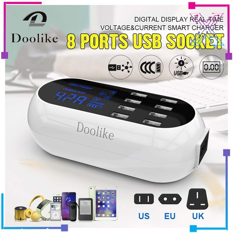 Doolike Multifunctional 8 Port Usb Charger Power Adapter Universal ...
