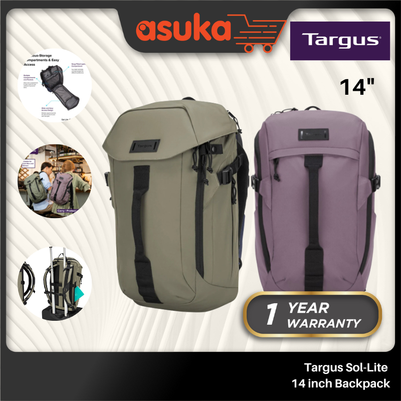 Targus Sol-Lite 14 inch Backpack - Rice Purple / Sol-Lite 15.6 inch ...