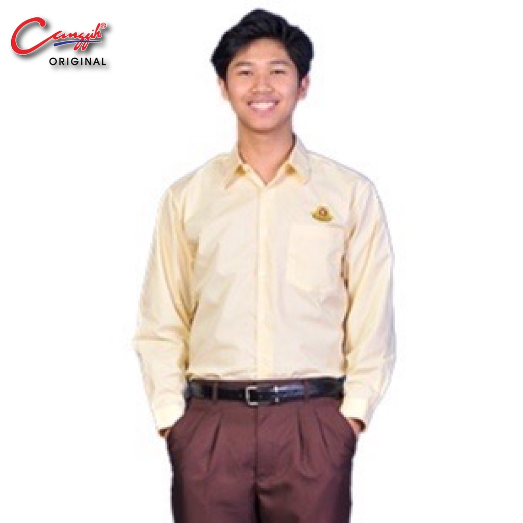 Canggih Kemeja Lengan Panjang Pelajar MRSM - Beige / Light Brown CP021 ...