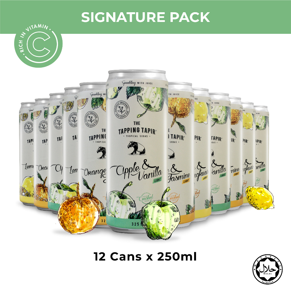 The Tapping Tapir Light Carbonated Soda Real Fruit Juice Drink Less ...