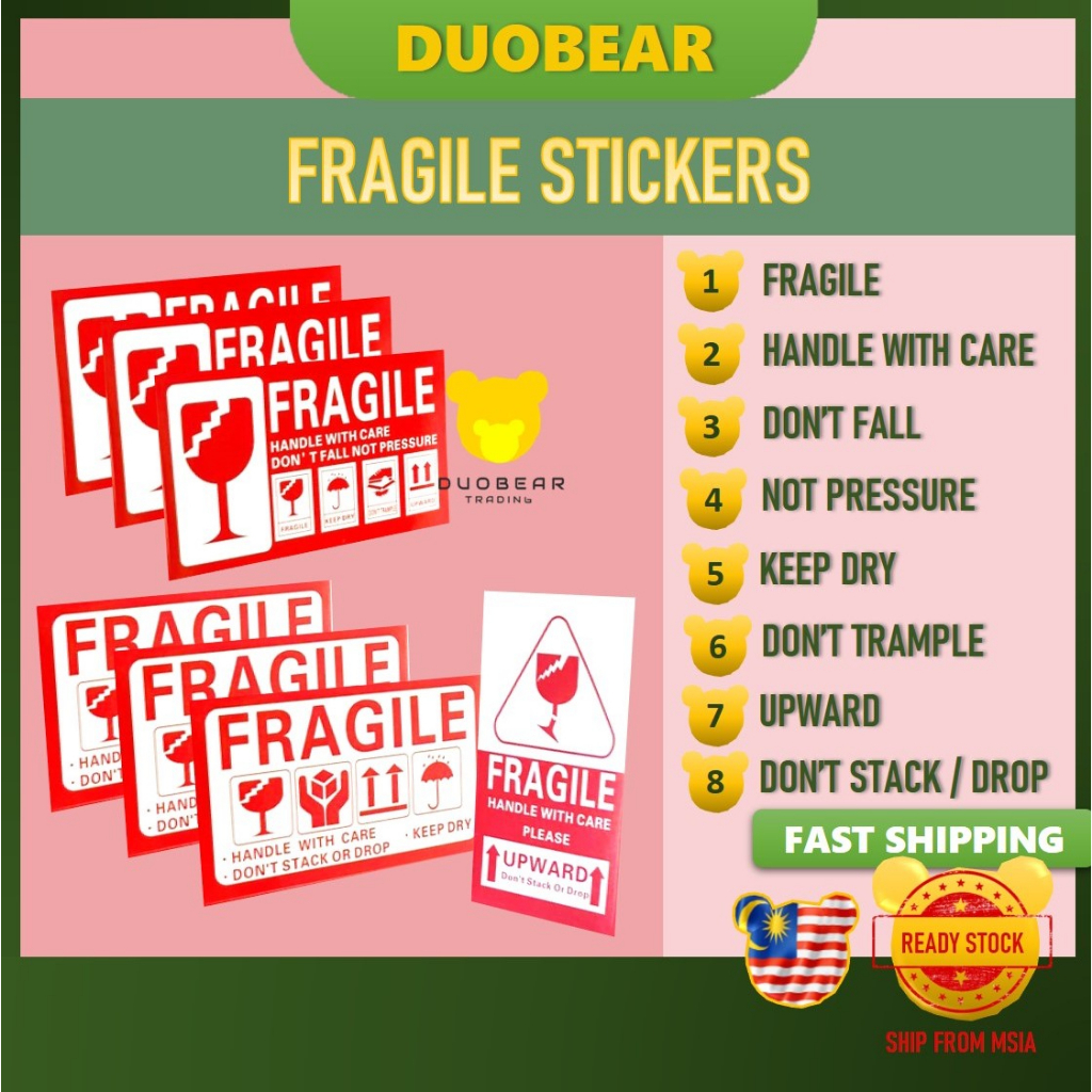 [Fragile Sticker] PP Warning Label Handle with Care Dont Fall Not ...