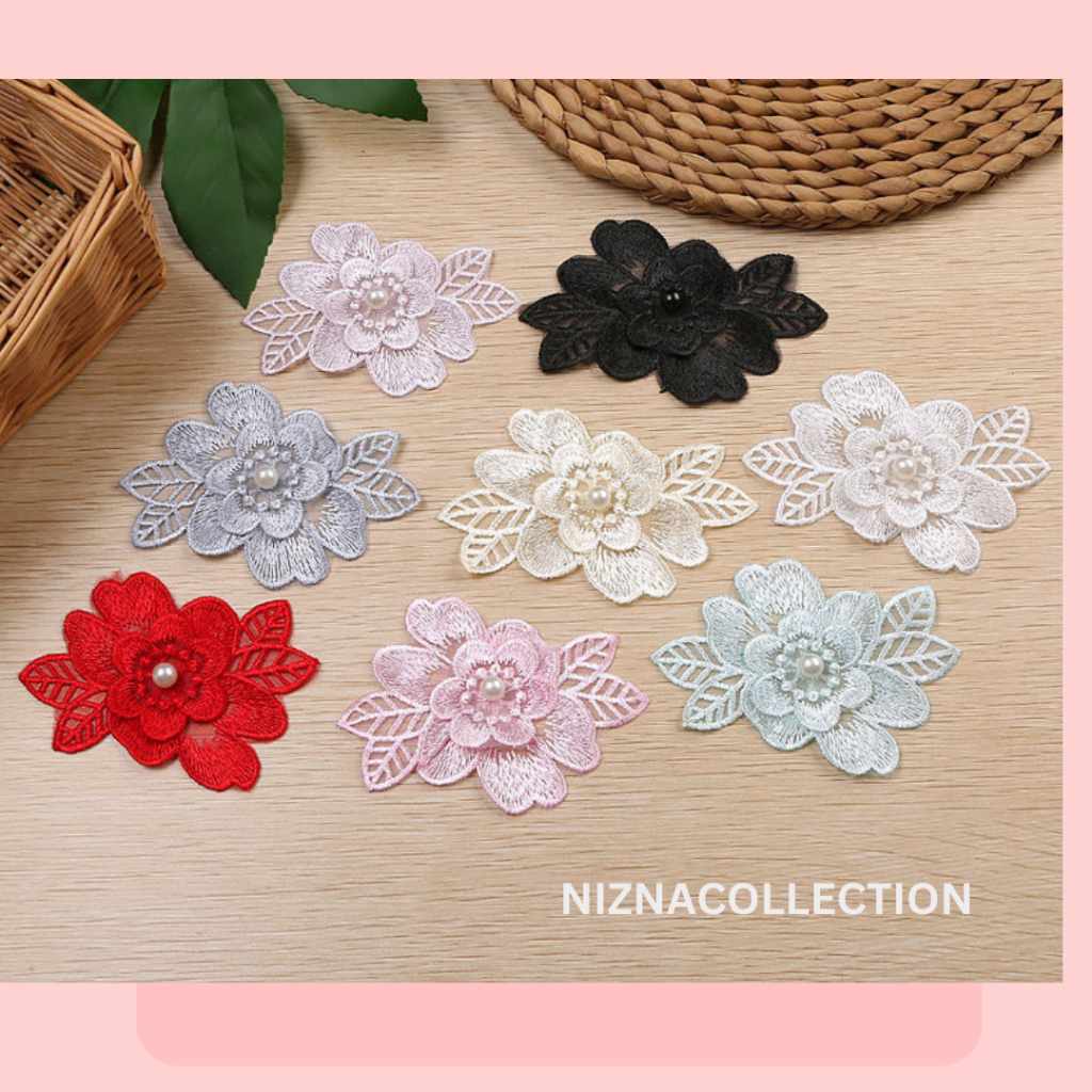 1 PCS Patch Lace/Lace Tampal/Bunga Tampal Baju/Tudung | Shopee Malaysia