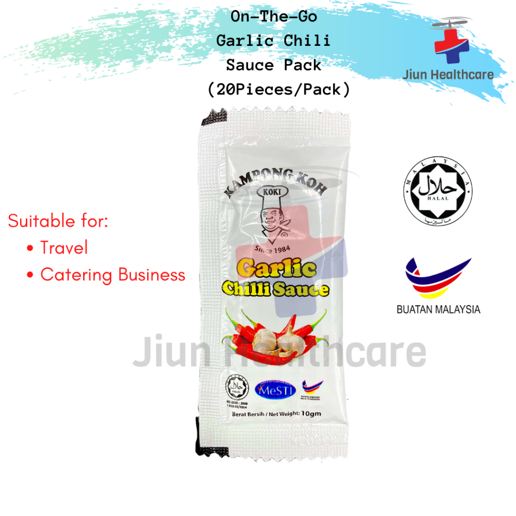 Koki On-The-Go Garlic Chili Sauce Pack 10gm (20 Sachets/ 100 Sachets ...