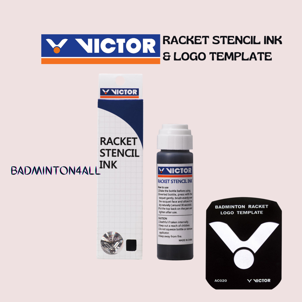 VICTOR RACKET STENCIL INK AC021C & LOGO STENCIL TEMPLATE AC020 | Shopee ...
