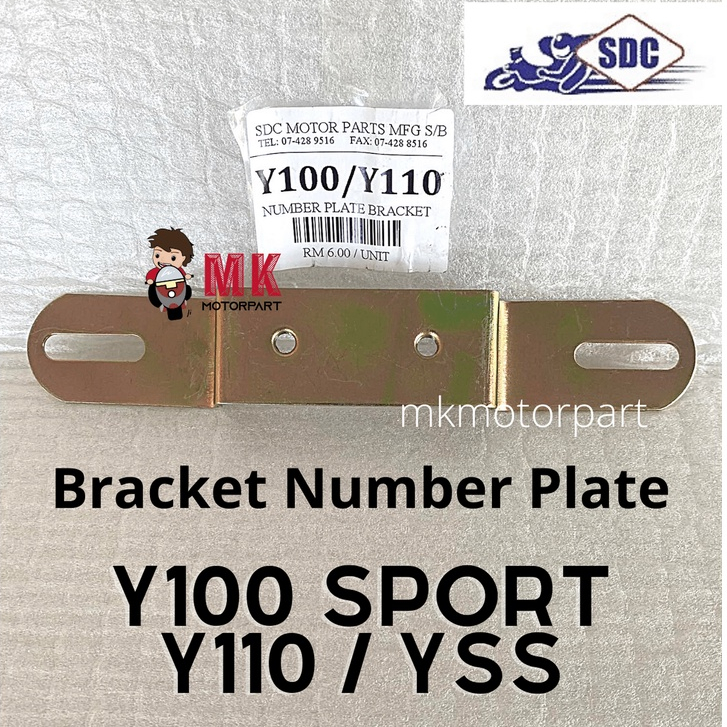 (SDC) BRACKET NUMBER PLATE Yamaha Y100 / Y110 Tapak Besi Nombor Plat ...