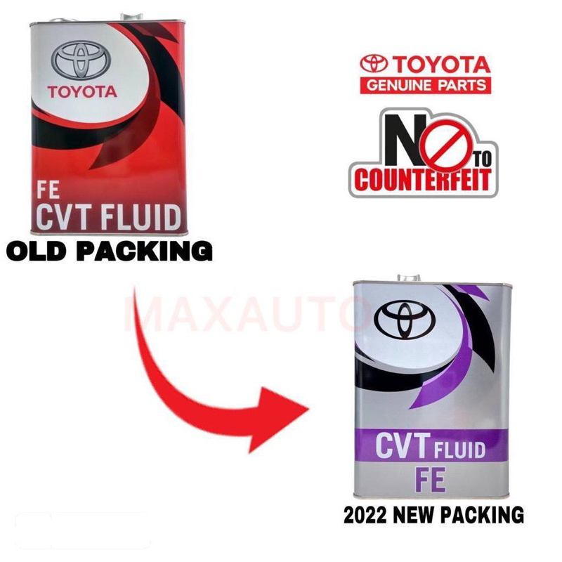 Toyota ATF CVT FE Gear Oil 4L , 08886-81875-.WITH MILAEGE STIKER ...