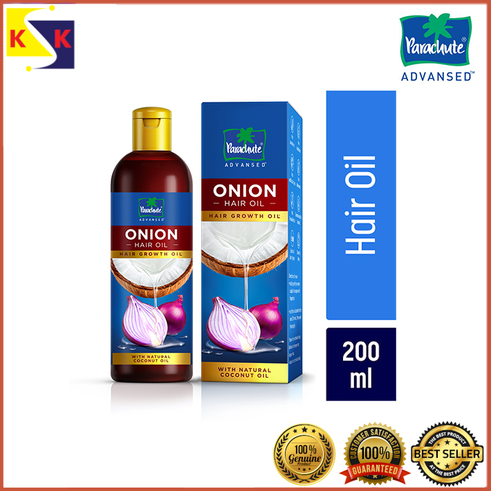 Parachute Advansed Onion Hair Oil for Hair Growth and Hair Fall Control with Natural Coconut Oil ...