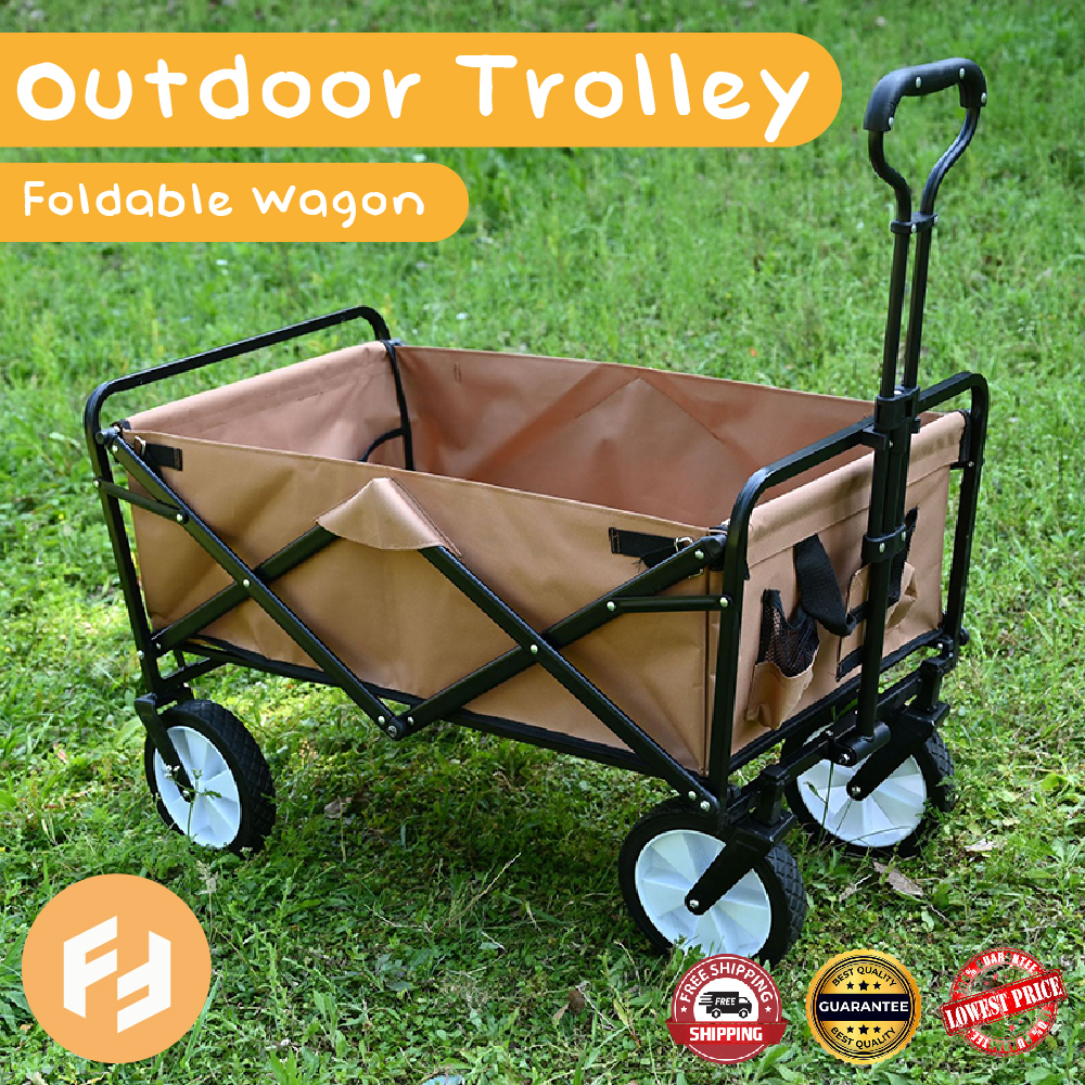 150L Outdoor Trolley Camping Trolley Outdoor Foldable Wagon Trolley ...