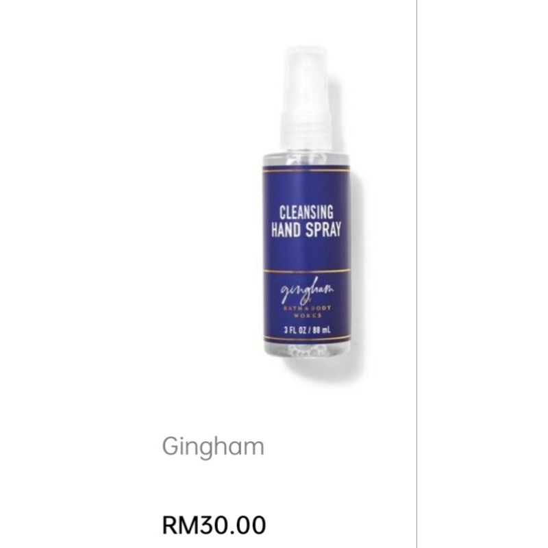 💗RM12‼️BBW GINGHAM CLEANSING HAND SPRAY 88ML | Shopee Malaysia