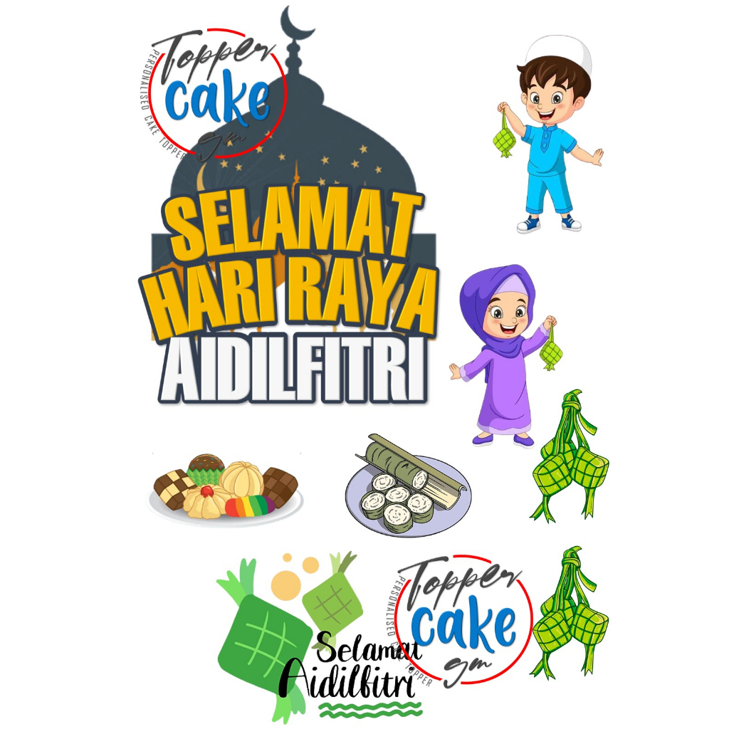 Topper Cake SELAMAT HARI RAYA | Shopee Malaysia