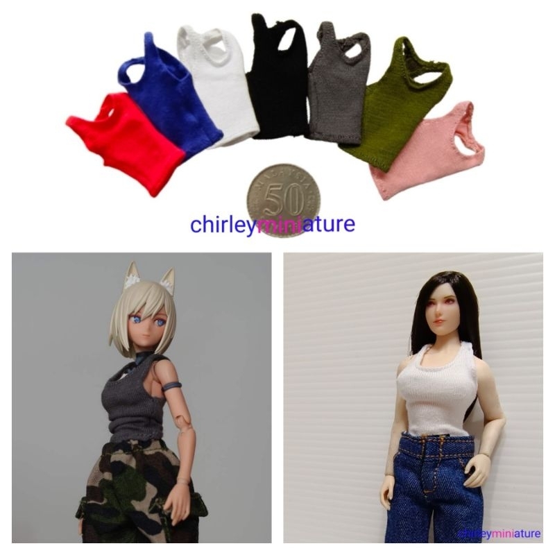 Female Action figure clothes 1/12 / Female Singlet 1/12/ Girl singlet 1 ...