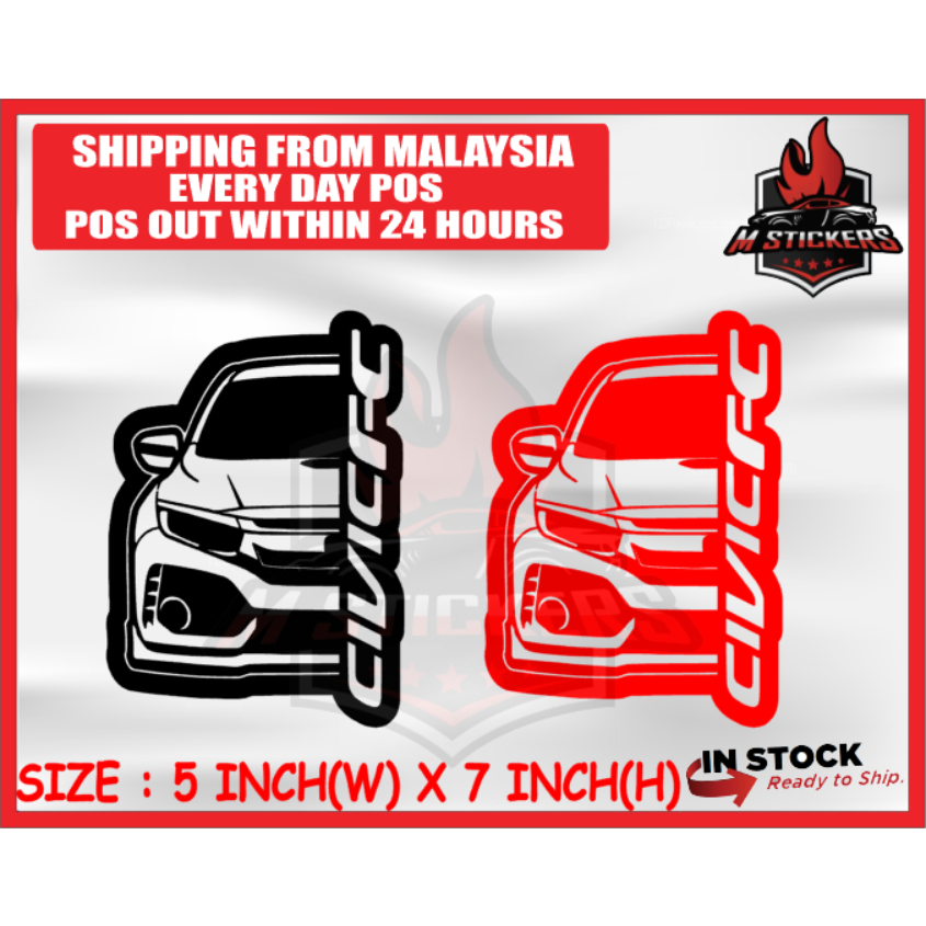 CIVIC FC STICKER HONDA CIVIC FC CAR STICKER | Shopee Malaysia