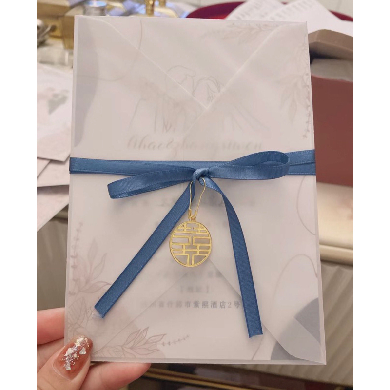 [Ready Stock] Wedding Translucent Paper Envelope Gilding Envelope for ...