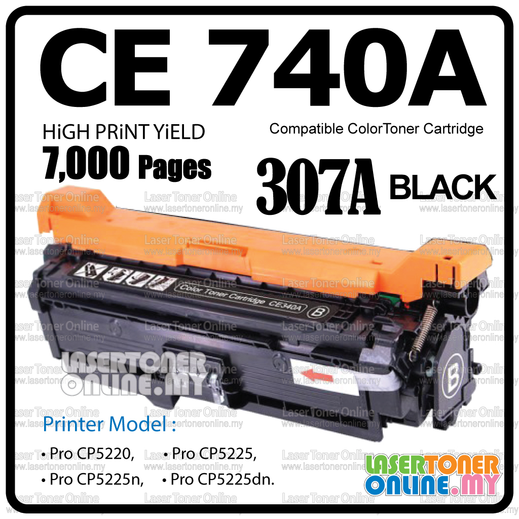 CE740A CE 740A Compatible to HP 307A Pro LaserJet CP 5220 5225 5225dn ...