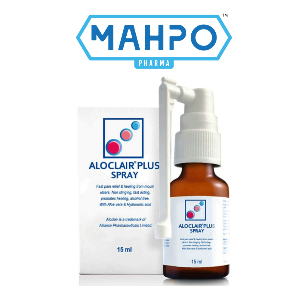 ALOCLAIR PLUS SPRAY 15ML - MOUTH ULCER / ULSER MULUT / HFMD / SAKIT ...