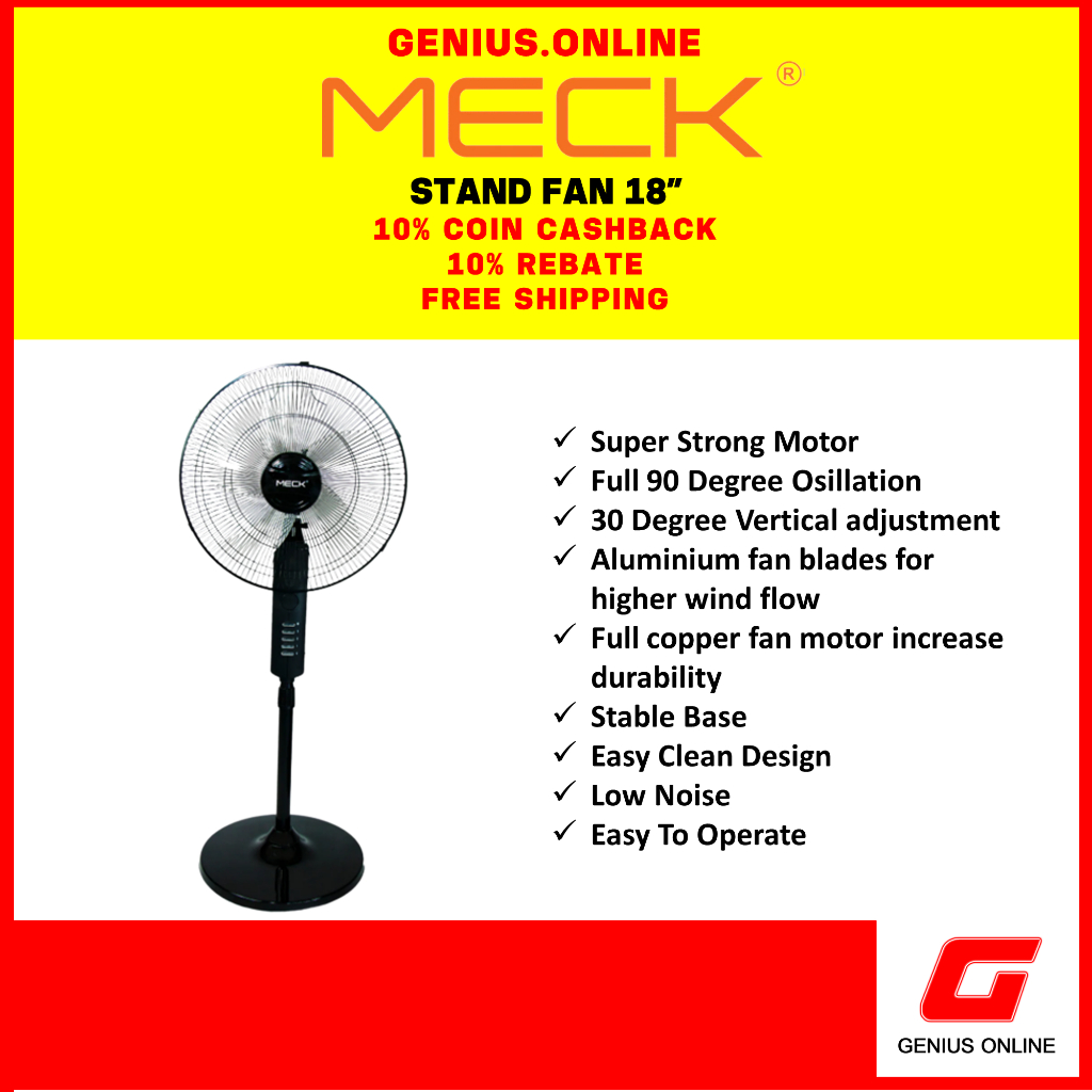 CLEARANCE STOCK - MECK Stand Fan (18") MSF-182/MSF182 | Shopee Malaysia